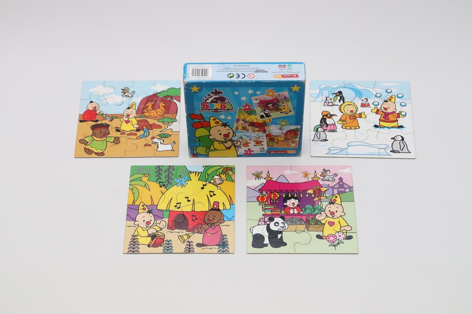 Bumba puzzel 4 in 1: de wereld rond - Bumba / uki - edukleuter-outlet